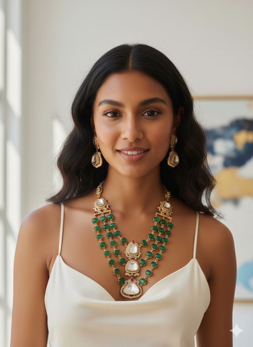Polki & Kundan Necklaces Wholesale Ahmedabad | Panaah Jewellery Studio